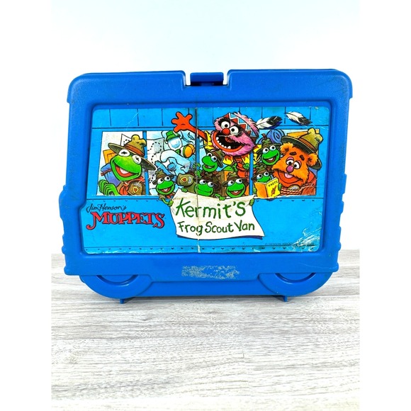 Dining | Vintage 1989 The Muppets Kermits Frog Scout Van Blue Plastic ...